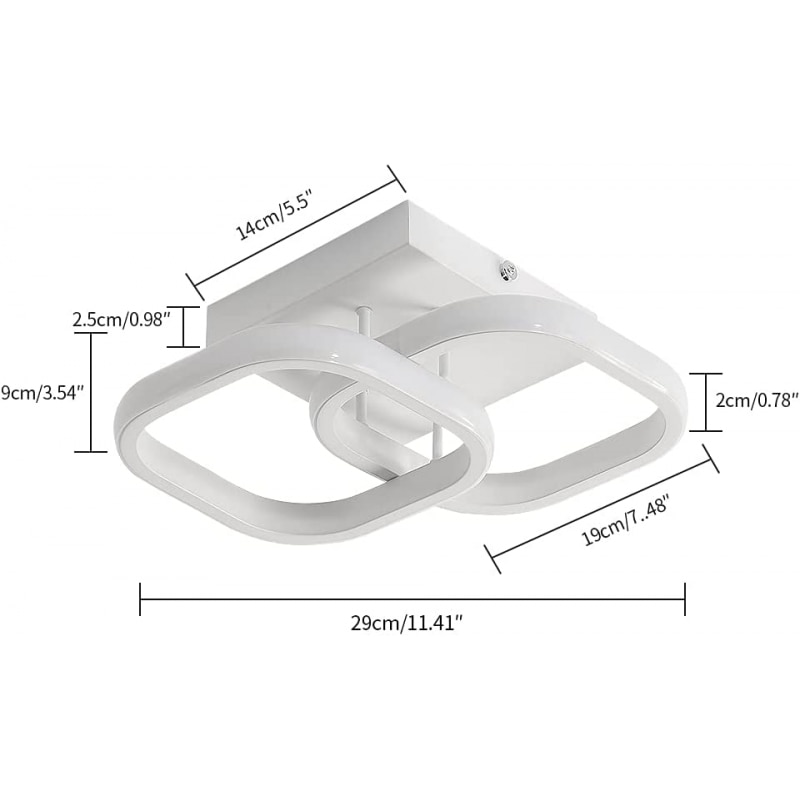 Plafoniere cu LED, Toolight, 24W, 85-265v, Aluminiu, Dia 19cm, Lumina ...