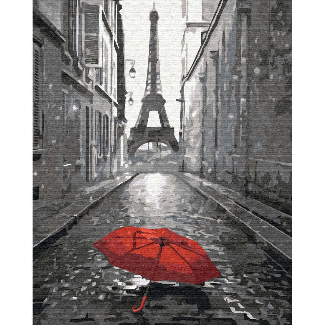 Set pictura pe numere, Paris alb-negru, 40x50 cm - eMAG.ro