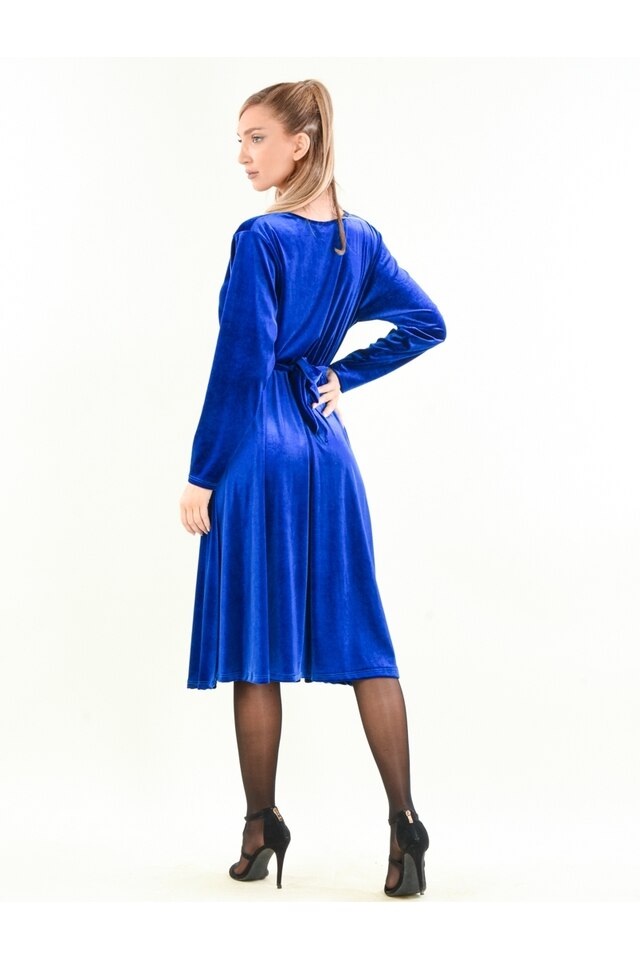 Rochie Clos Dama Gizeh Albastru, M - eMAG.ro