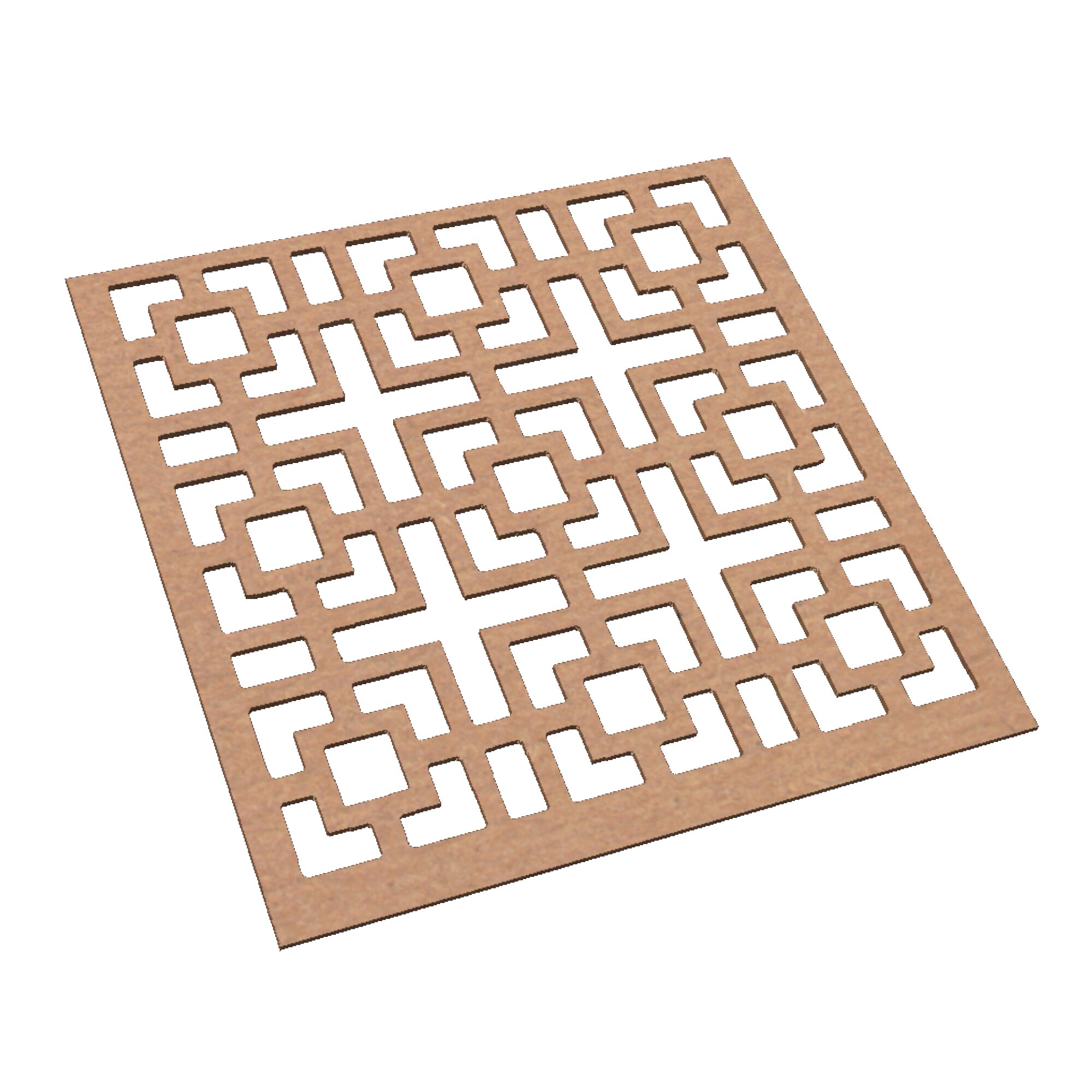 Panou decorativ traforat, mdf natur, Mos43, 50x50 cm,6 mm - eMAG.ro