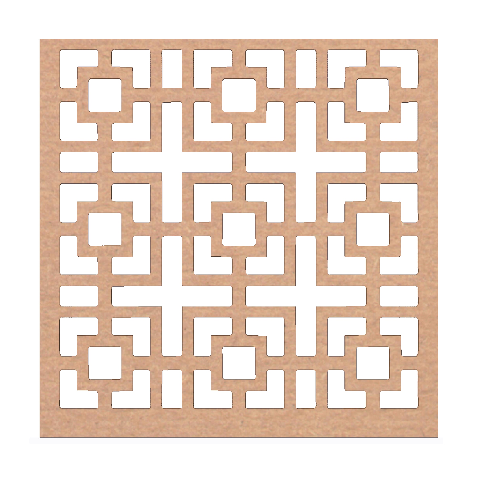 Panou decorativ traforat, mdf natur, Mos43, 50x50 cm,6 mm - eMAG.ro