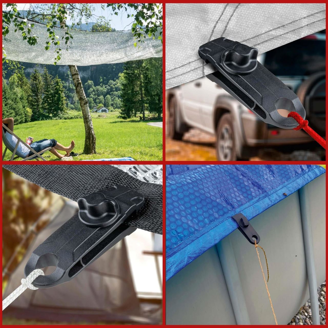 Set cleme fixare cort, prelate, parasolare, materiale textile, Fix it ...