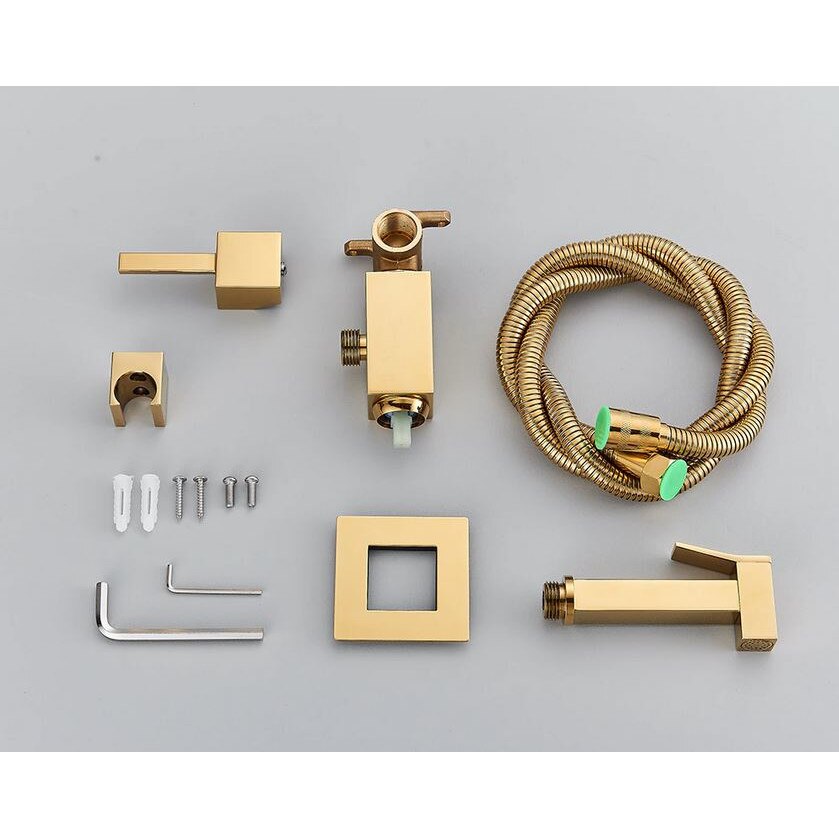 Robinet tip dus pentru bideu sau wc, Gold Lucios - eMAG.ro