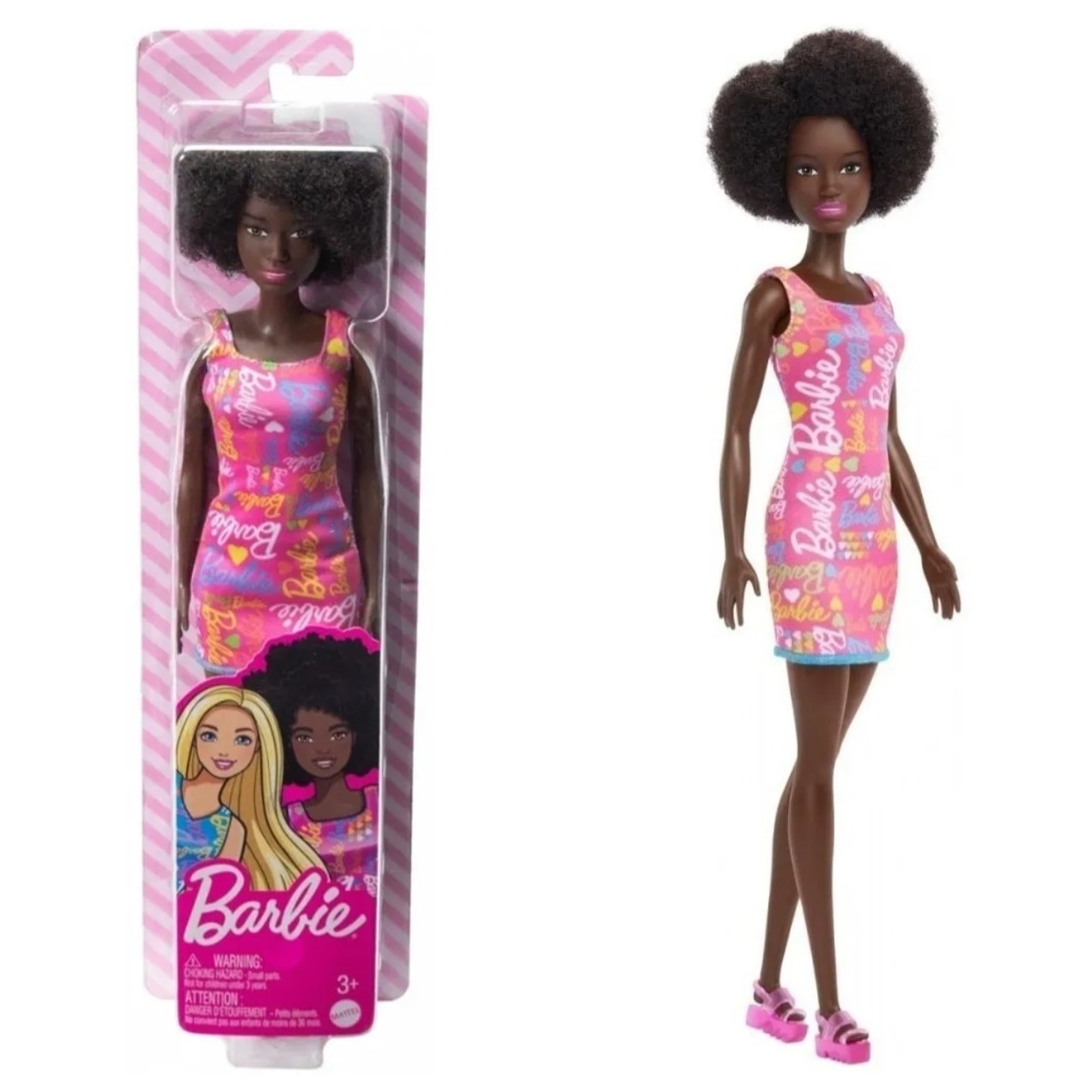Papusa Barbie Creola Cu Rochita Roz Mattel, Tnagora®, 30 cm, + 3 ani ...