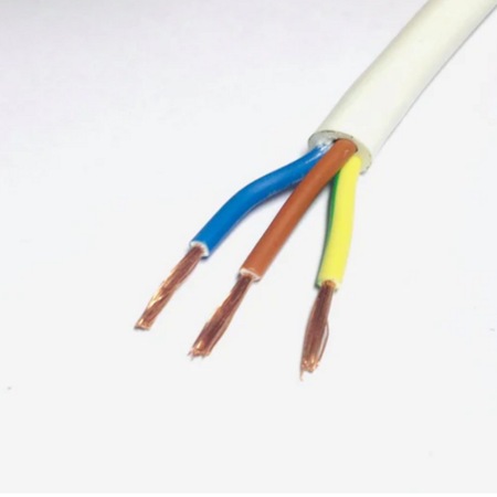 Cablu electric litat MYYM / H05VV-F 3x2.5mmp, alb, rola 100 metri - eMAG.ro