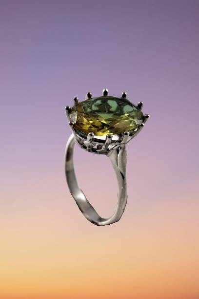 Inel din argint 925, TSR cu pietre semipretioase zultanit, marima 18/18 ...