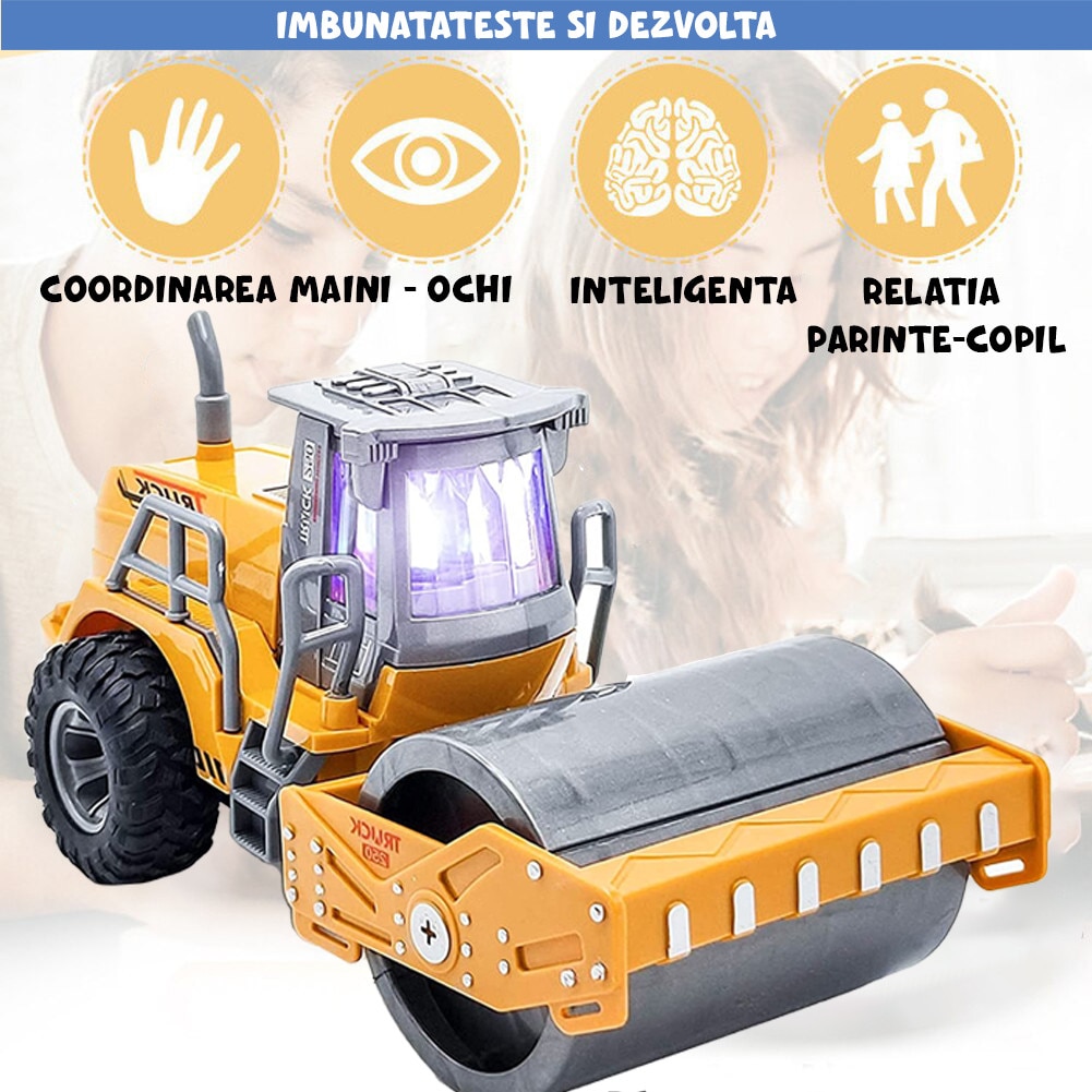 Utilaj de constructie Pitikot®, Compactor de jucarie cu Telecomanda RC ...