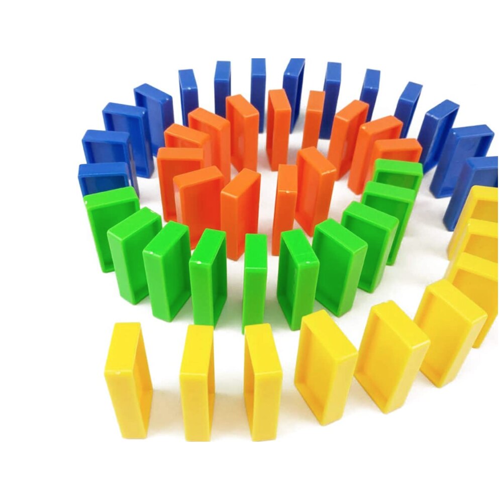 Trenulet electric cu 80 piese Domino, lumini si sunete - eMAG.ro