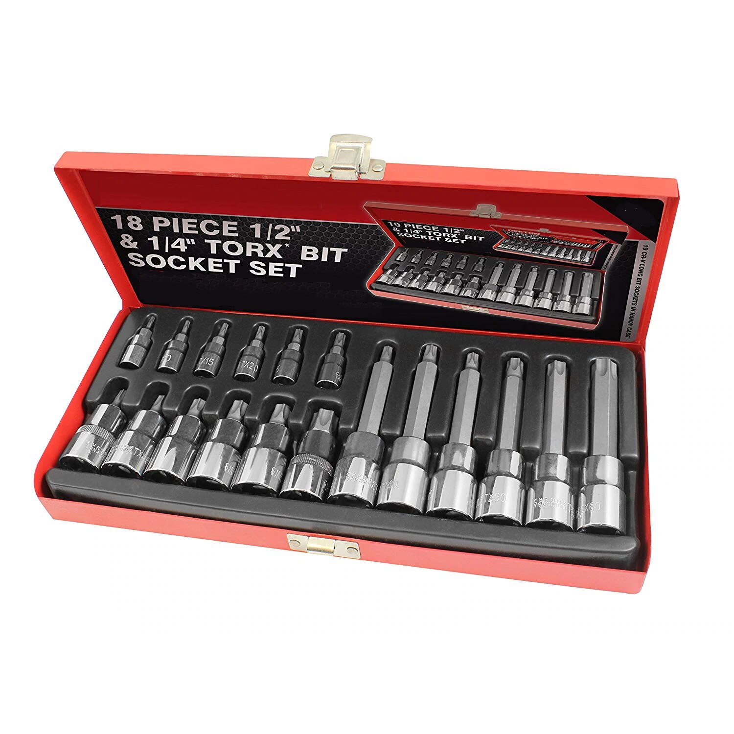 Trusa 18 Biti Torx 1/2 "- 1/4" - eMAG.ro