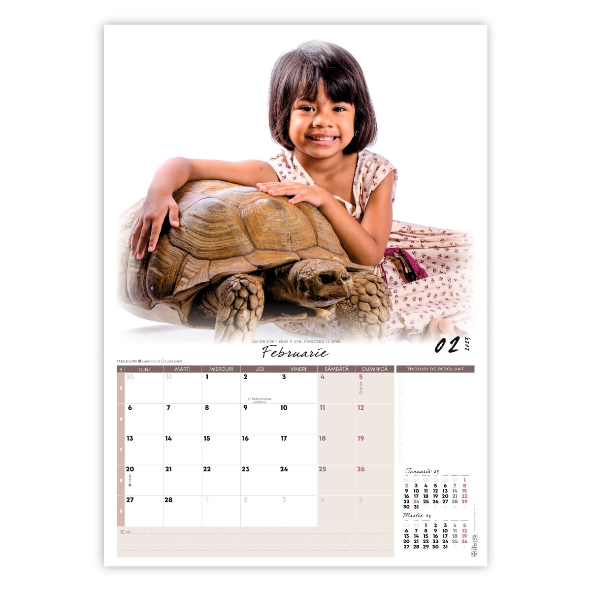 Calendar de perete 2023, Planificator lunar, Prieteni, copii si ...