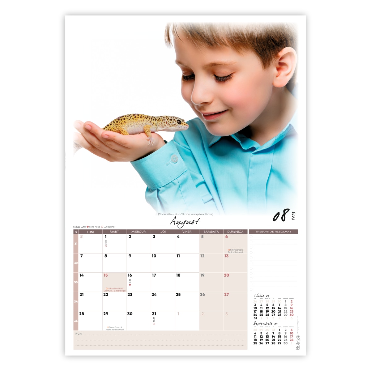 Calendar de perete 2023, Planificator lunar, Prieteni, copii si ...