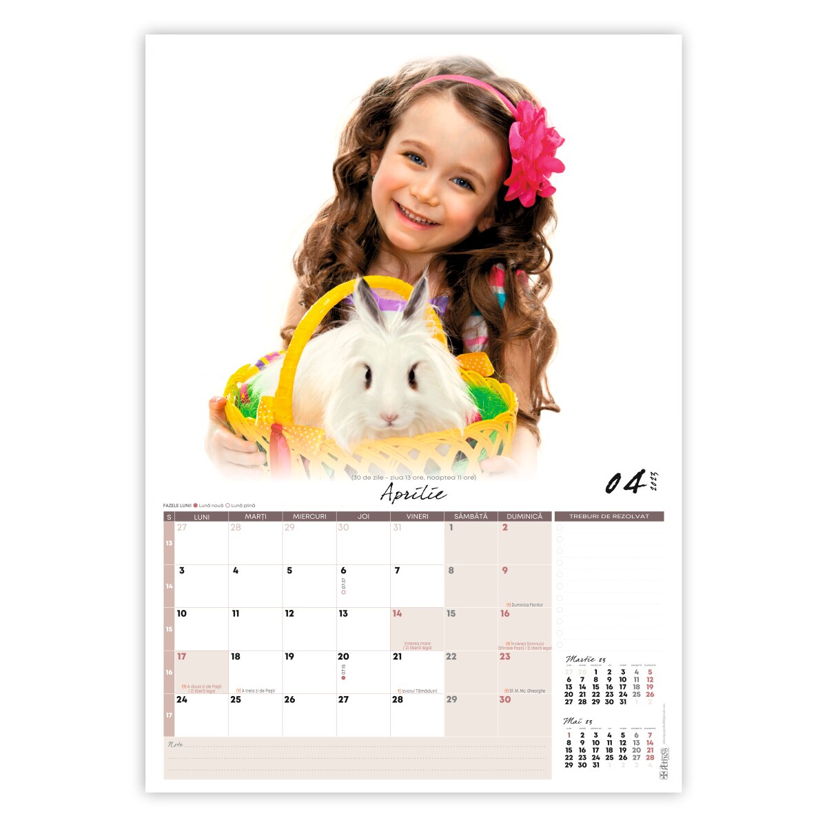 Calendar de perete 2023, Planificator lunar, Prieteni, copii si ...