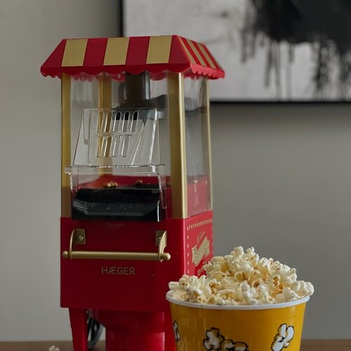 Aparat de facut popcorn, HAEGER PM-120.001A,1200W, Popcorn in stil ...