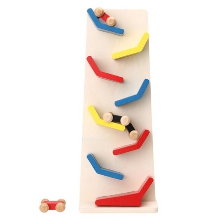 Circuit masini, Onore, multicolor, lemn, 30 x 12 cm - eMAG.ro