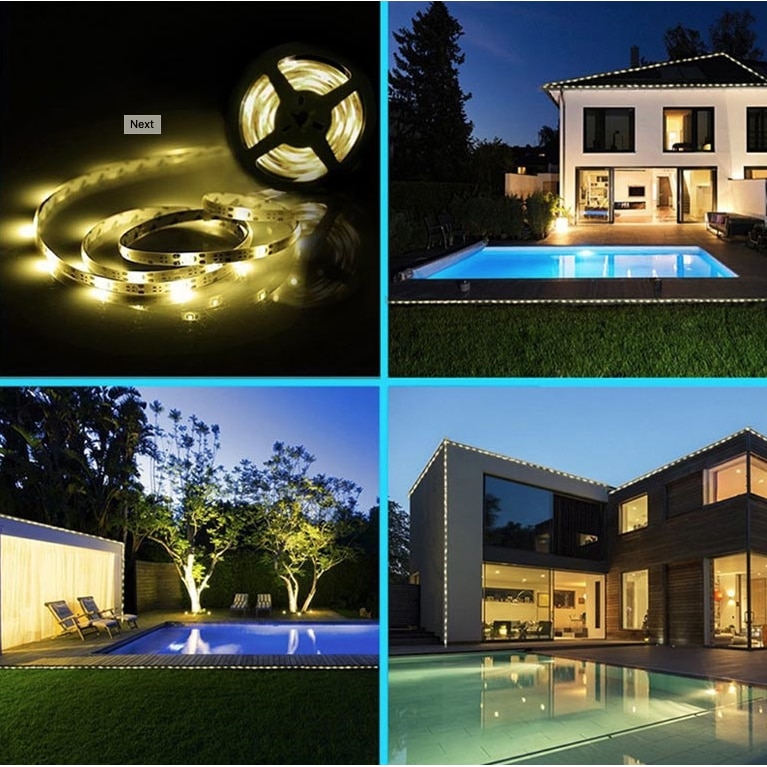 Banda led solara RGB cu telecomanda si panou solar - eMAG.ro