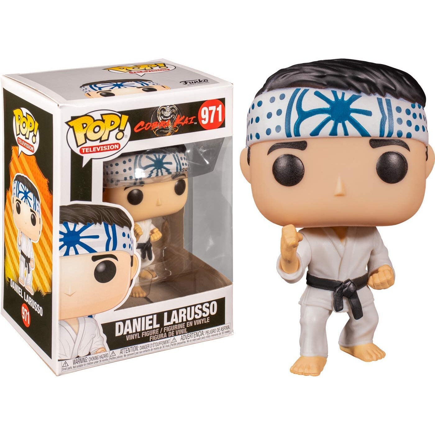 Figurina - Cobra Kai - Daniel LaRusso, Alb, 9.5 cm - eMAG.ro