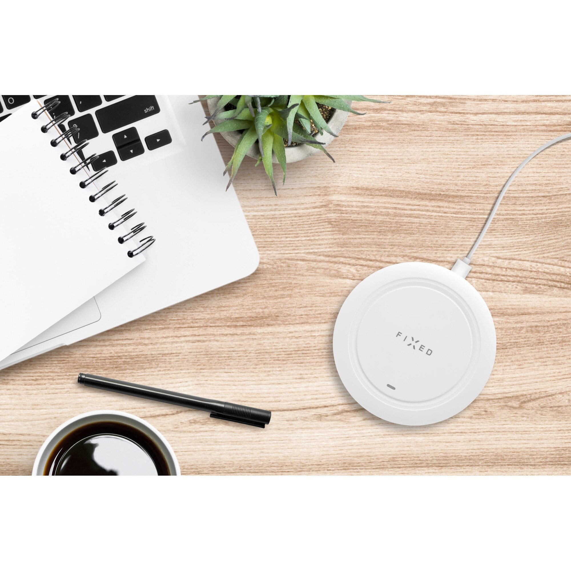 FIXED Pad FIXPAD-WH vezeték nélküli QI töltő, fehér - eMAG.hu