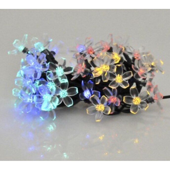 Instalatie solara flori de cires RGB cu 30 led-uri, multicolor - eMAG.ro