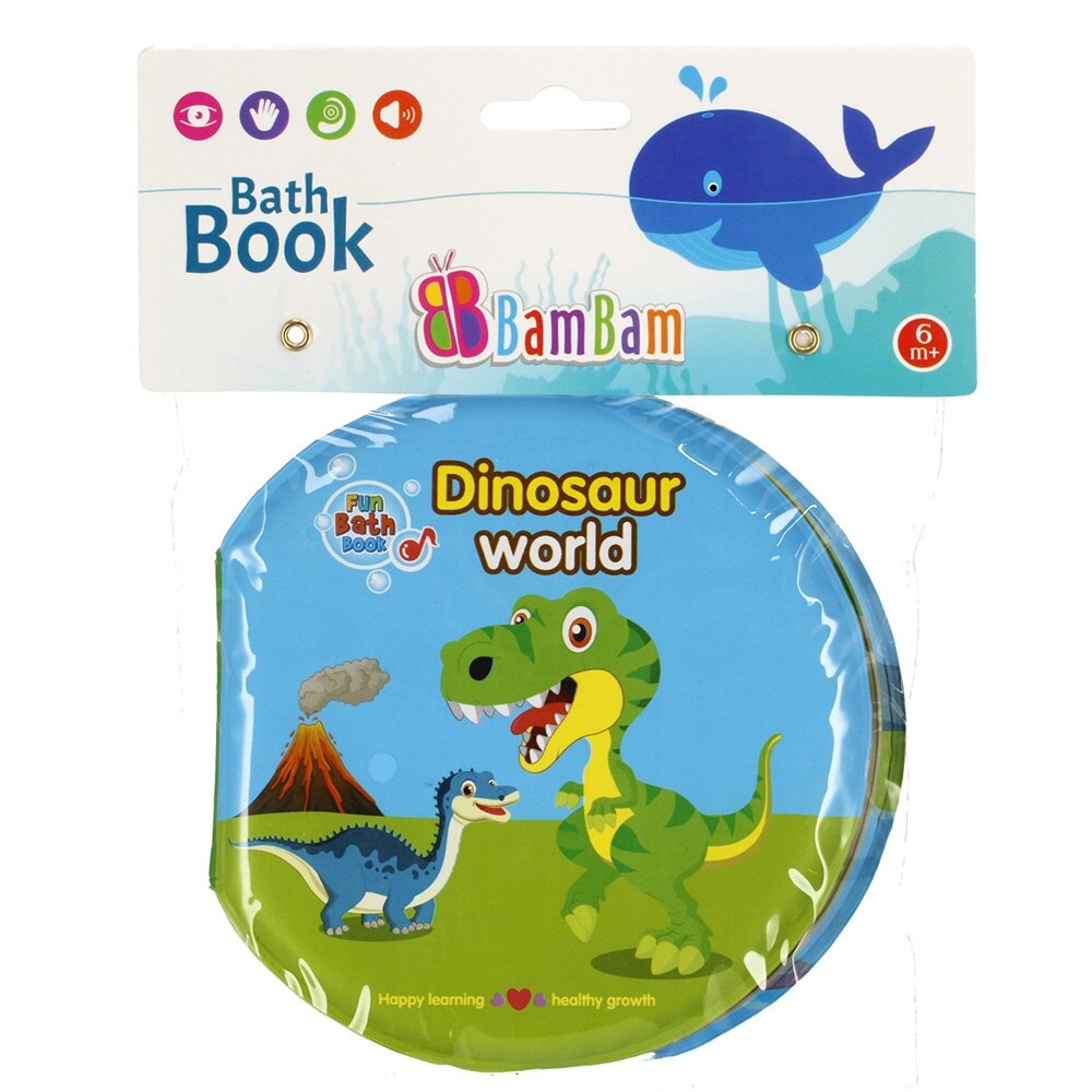 Carte de baie pentru copii Bam Bam - Dino, Multicolor, 6+ luni - eMAG.ro