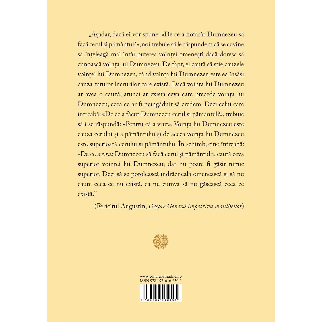 Fericitul Augustin - Despre Geneza impotriva maniheilor. Despre Geneza ...