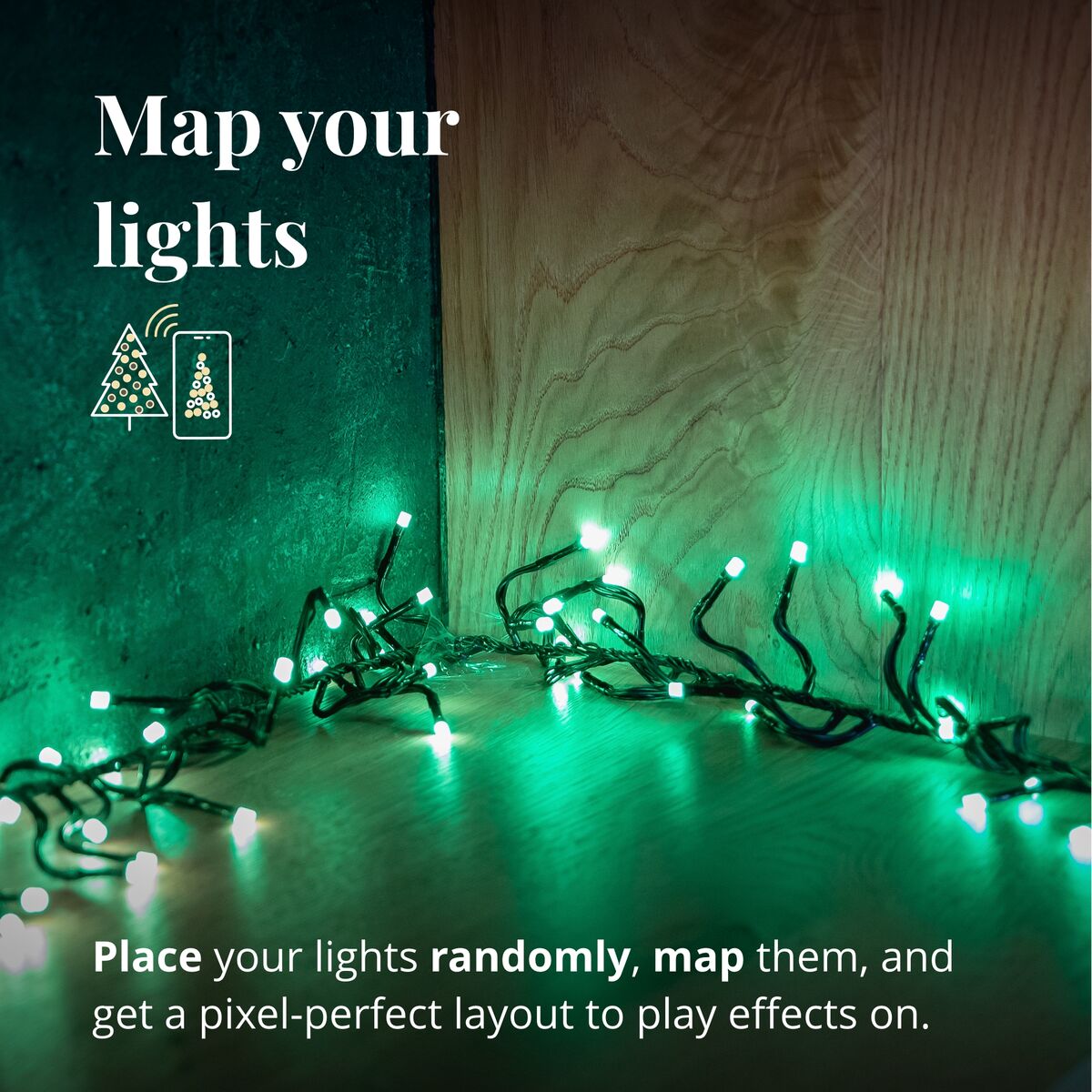 Instalatie Twinkly Cluster cu 400 de LEDuri RGB 6m - eMAG.ro