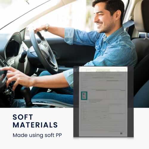 Set 2 Huse pentru documente auto, Kwmobile, Negru, Plastic, 58227.02 ...