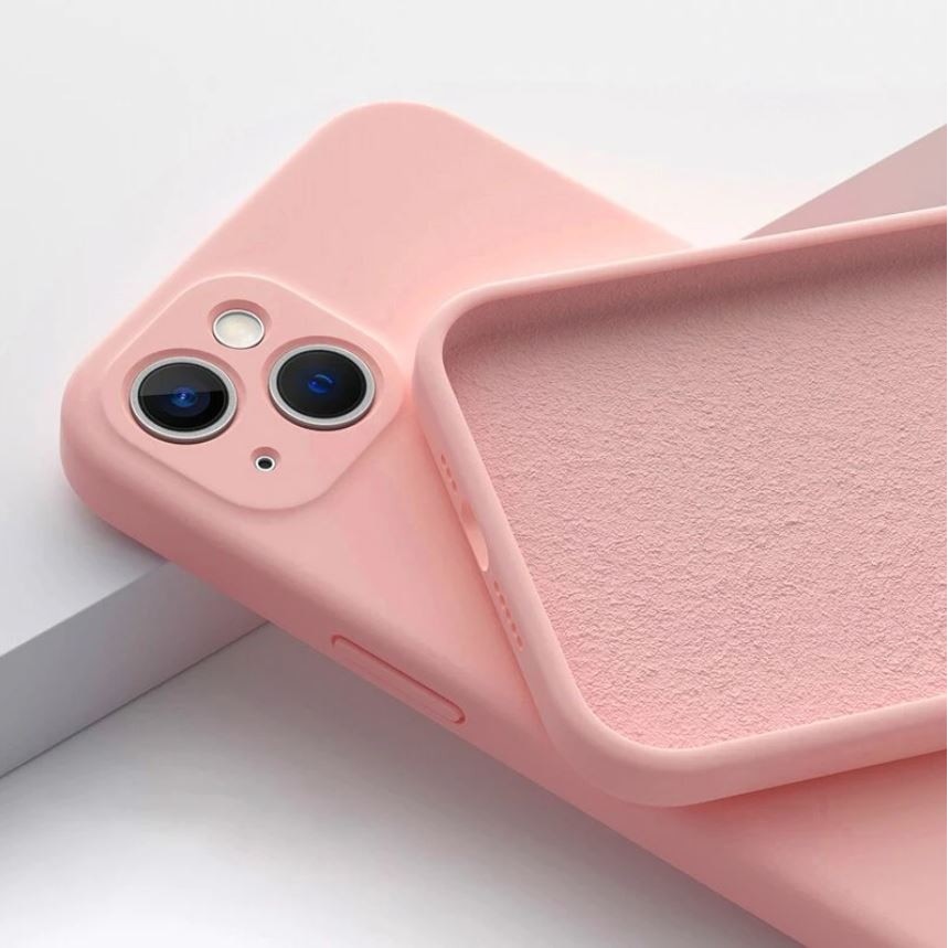 Husa pentru iPhone 14 Pro Max din silicon, silk touch, interior din ...