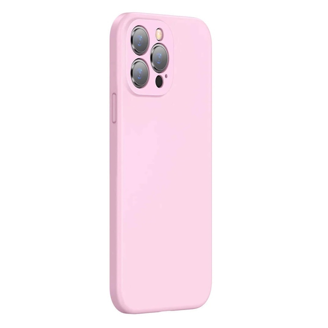 Husa pentru iPhone 14 Pro Max din silicon, silk touch, interior din ...