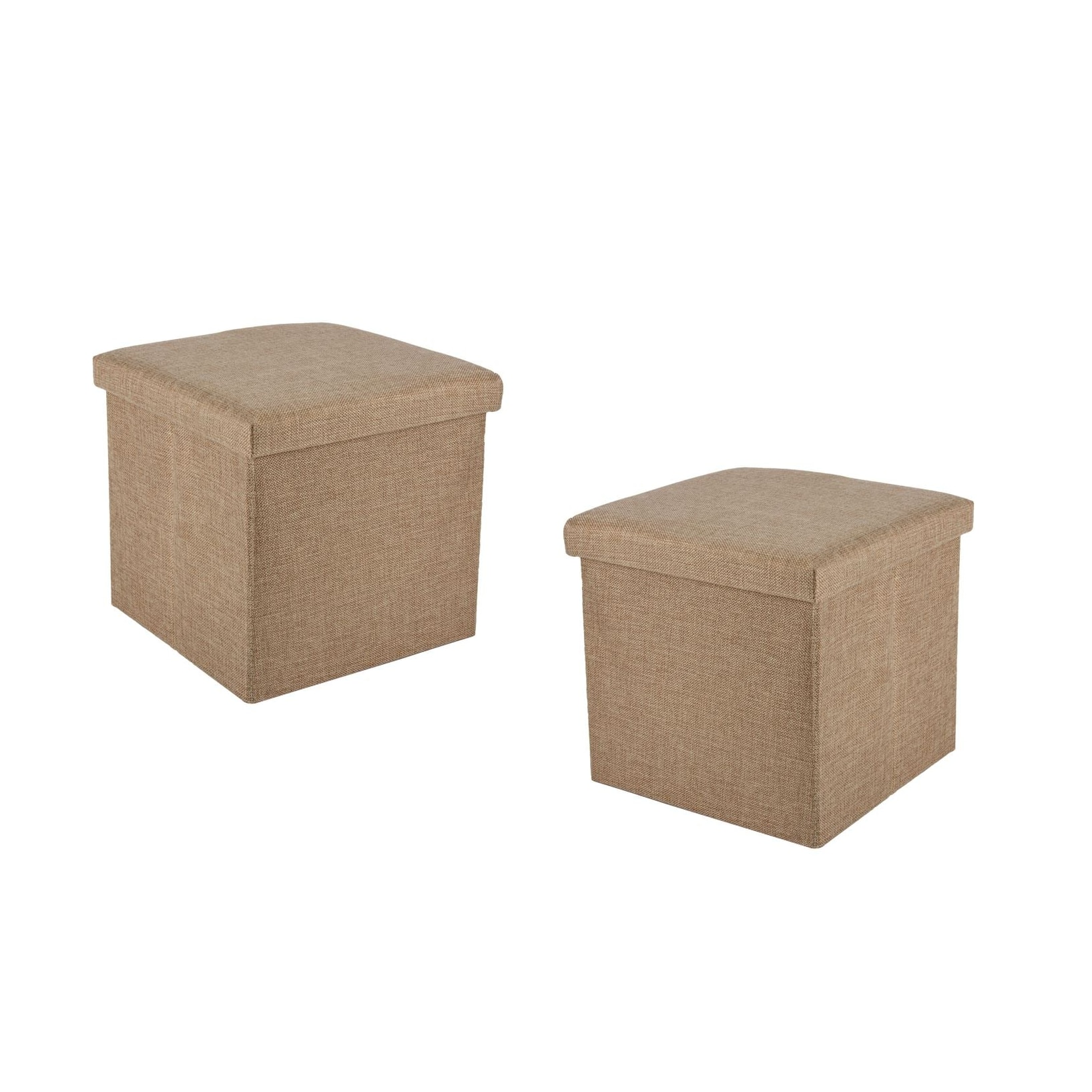 Set 2 Cutii depozitare cu capac tip taburet, 30x30x30cm, greutate max ...