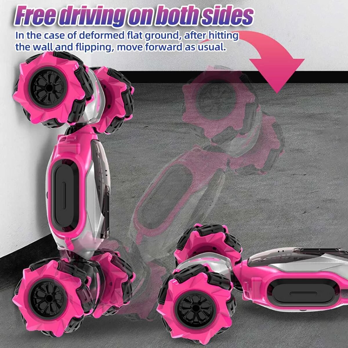 Masina cu telecomanda de Cascadorii 4WD, Drift RC, cu sunet si Lumini ...