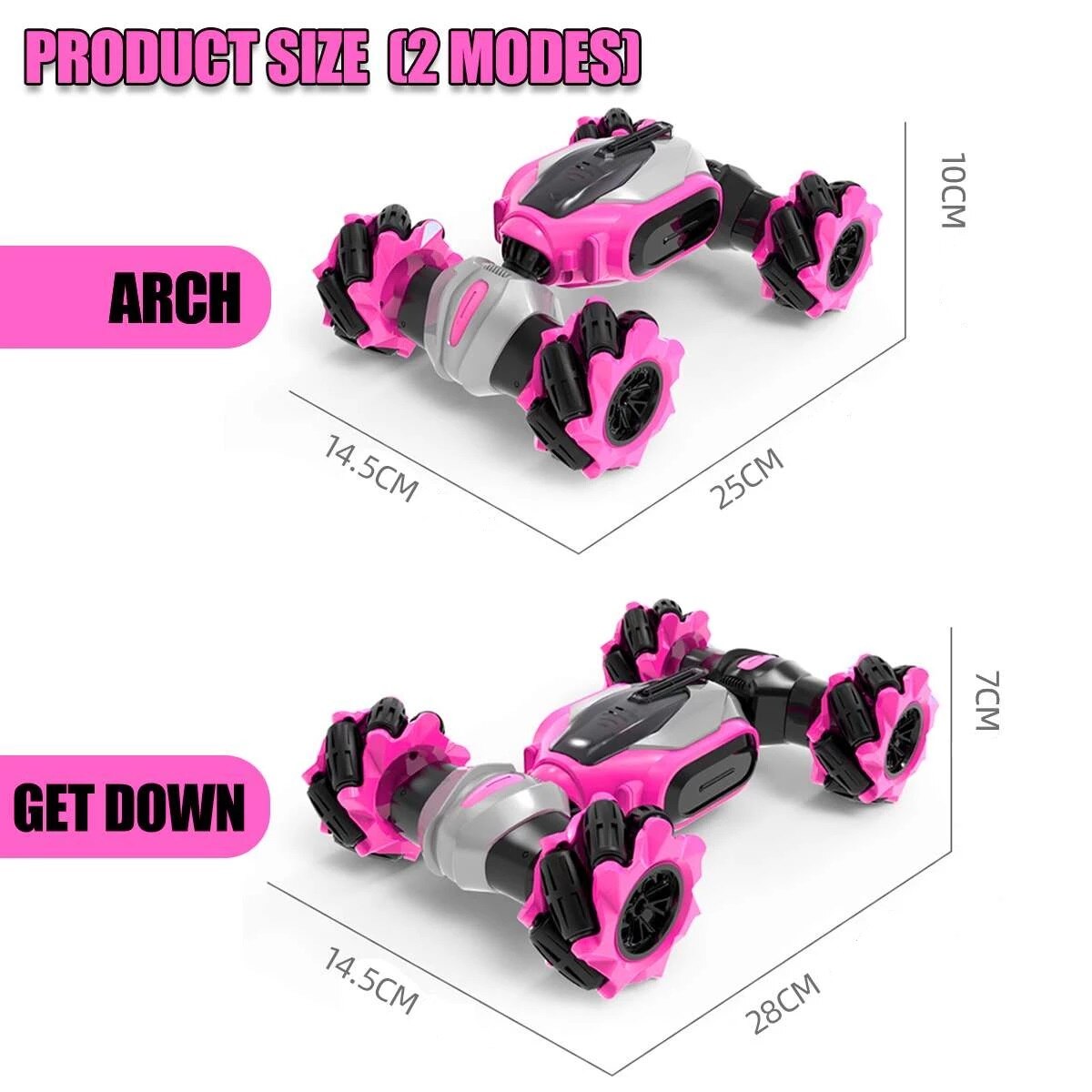 Masina cu telecomanda de Cascadorii 4WD, Drift RC, cu sunet si Lumini ...