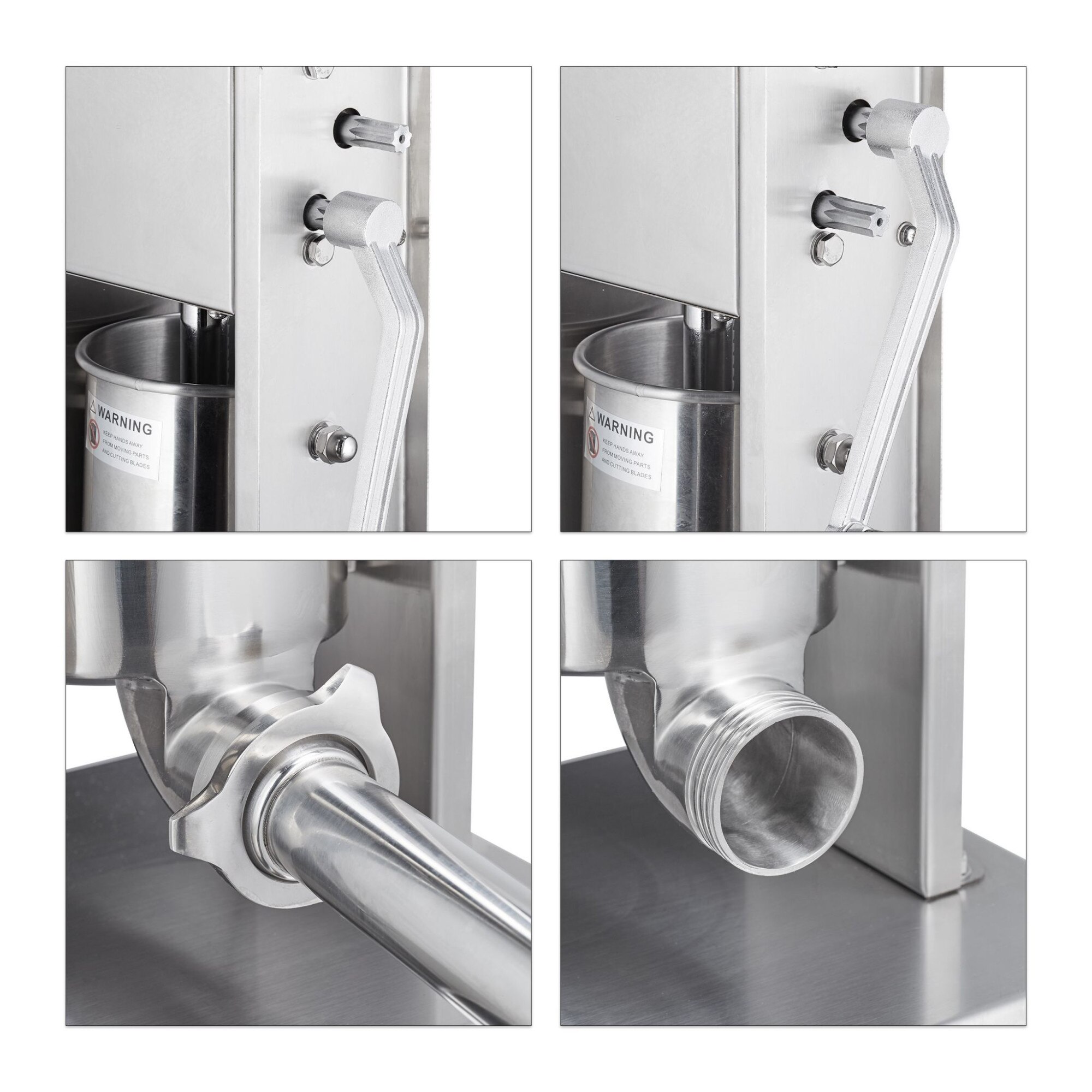 Aparat pentru umplut carnati Relaxdays, vertical, din inox, 5 ...