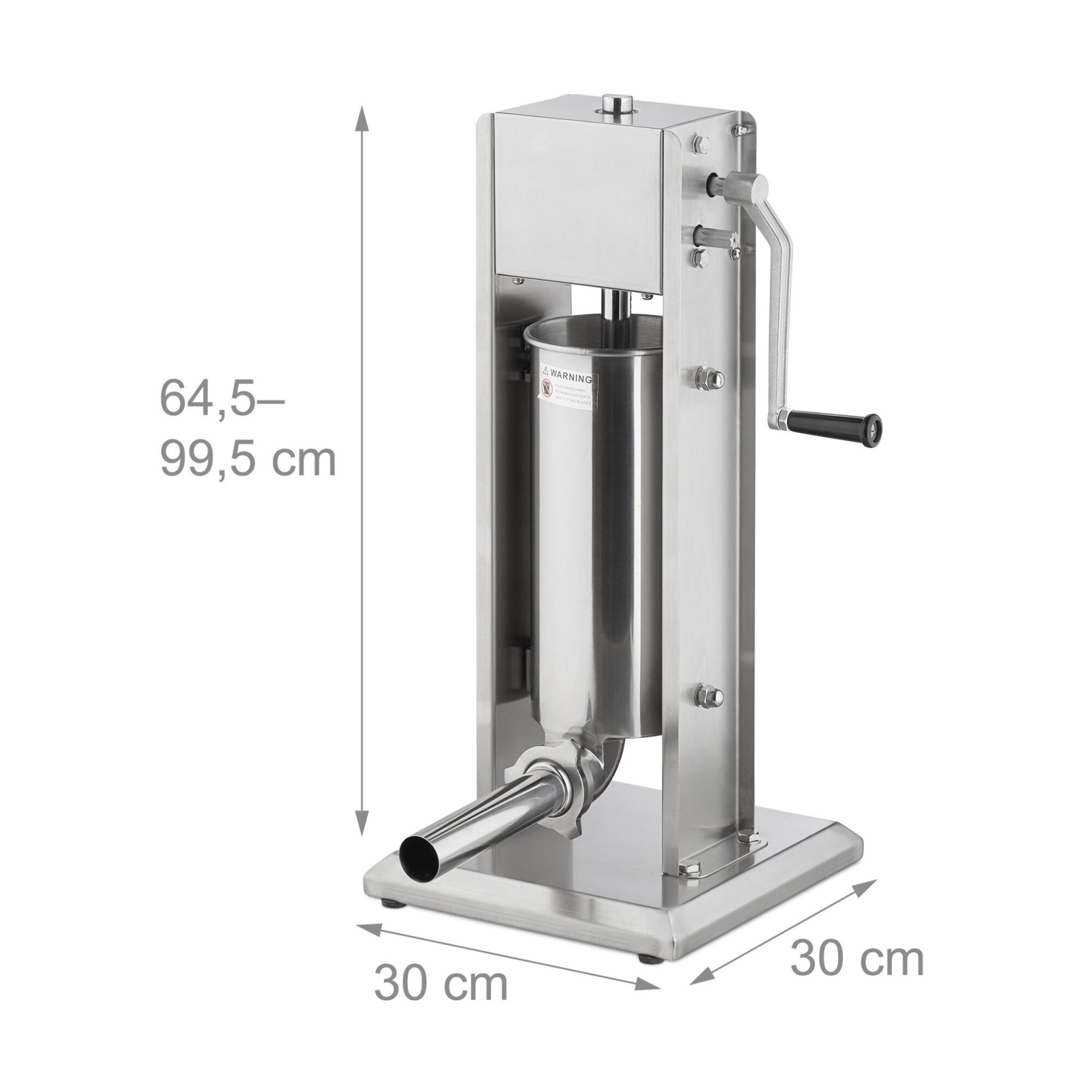 Aparat pentru umplut carnati Relaxdays, vertical, din inox, 5 ...