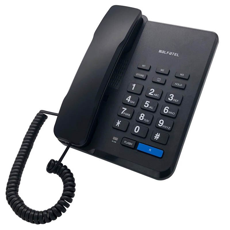 Telefon de birou cu fir, Alfatel, Negru - eMAG.ro