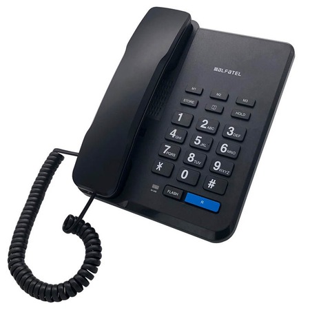 Telefon de birou cu fir, Alfatel, Negru - eMAG.ro