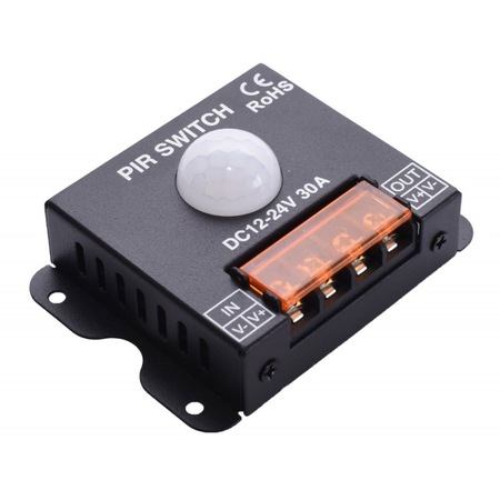 Senzor PIR-30 Comutator Miscare 12V-24V/30A, Distanta 5M, Negru - eMAG.ro