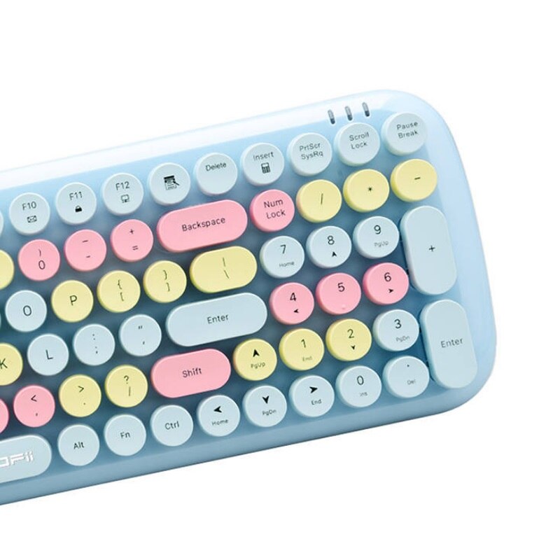 Комплект клавиатура MOFII Candy XR, Мишка, Безжична, 100 клавиша, 4 ...