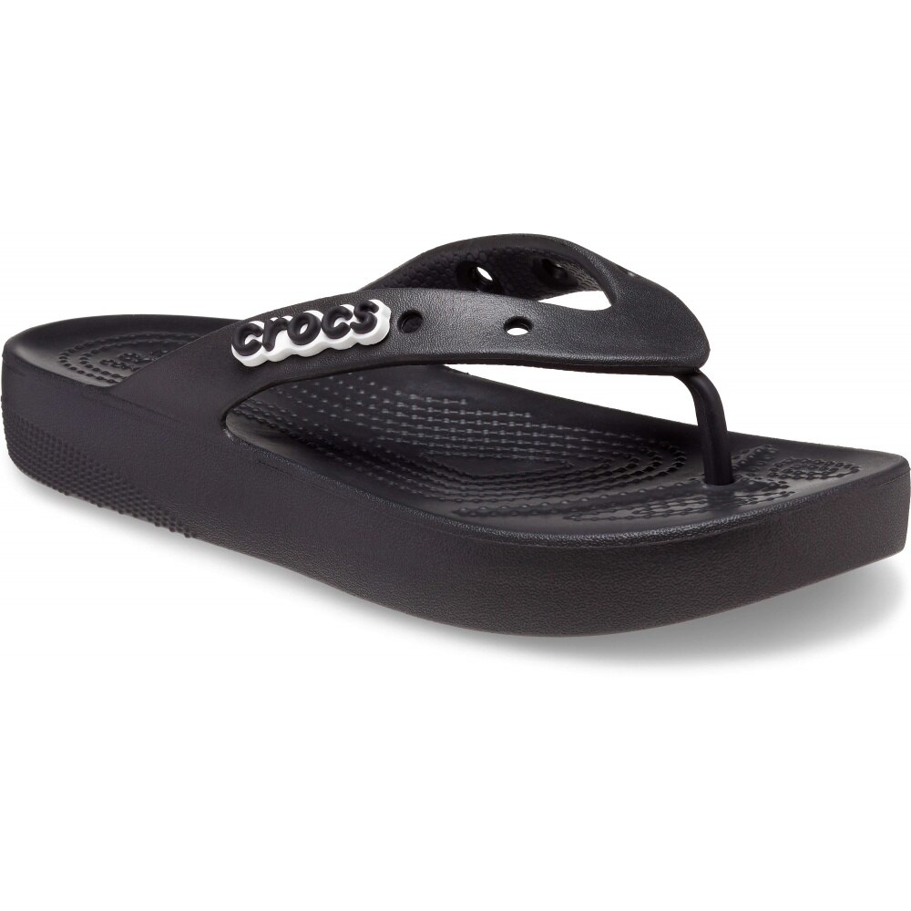 Slapi cu platforma dama Crocs, Negru - eMAG.ro