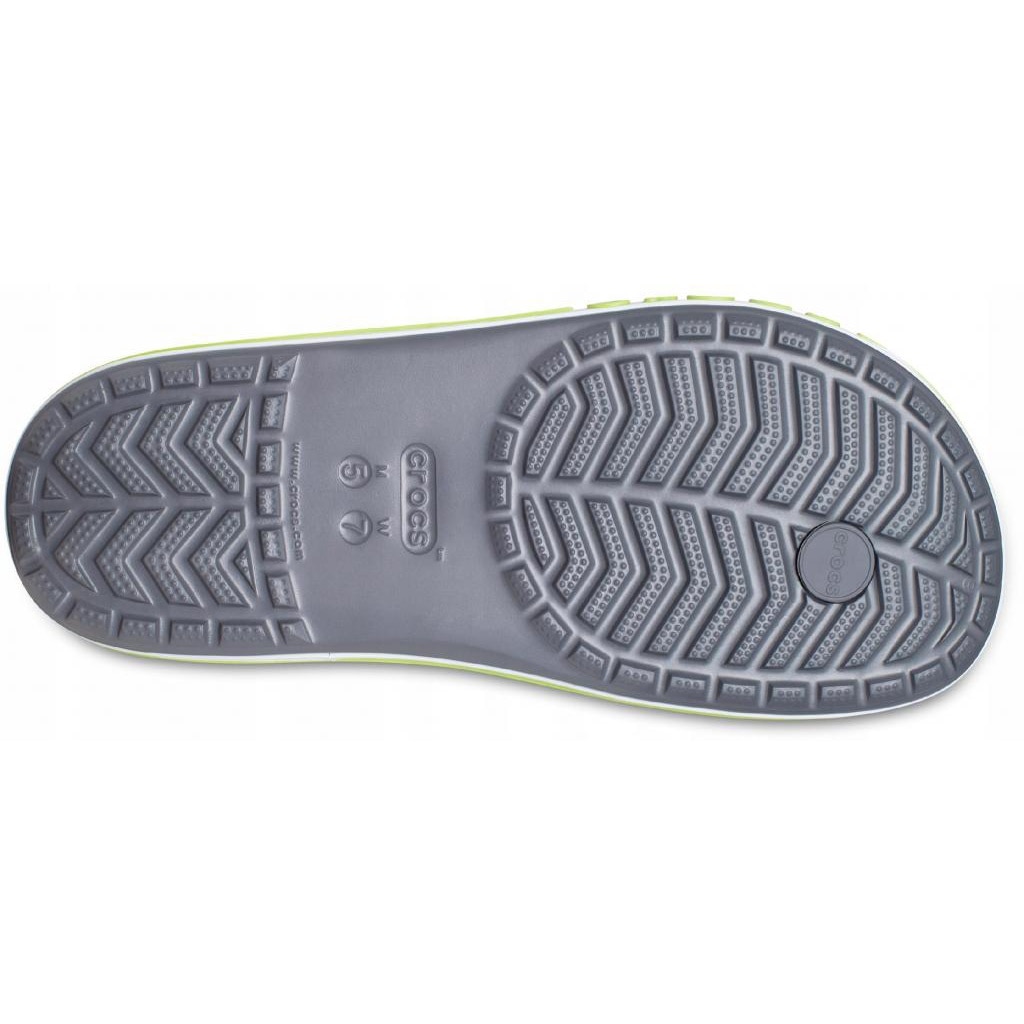 Slapi Flip-flop, CROCS, Model Bayaband, Gri/Verde, 42-43EU - eMAG.ro