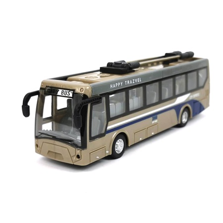 Autobuz de jucarie, Cu telecomanda, 21 x 6 x 6 cm, Maro - eMAG.ro