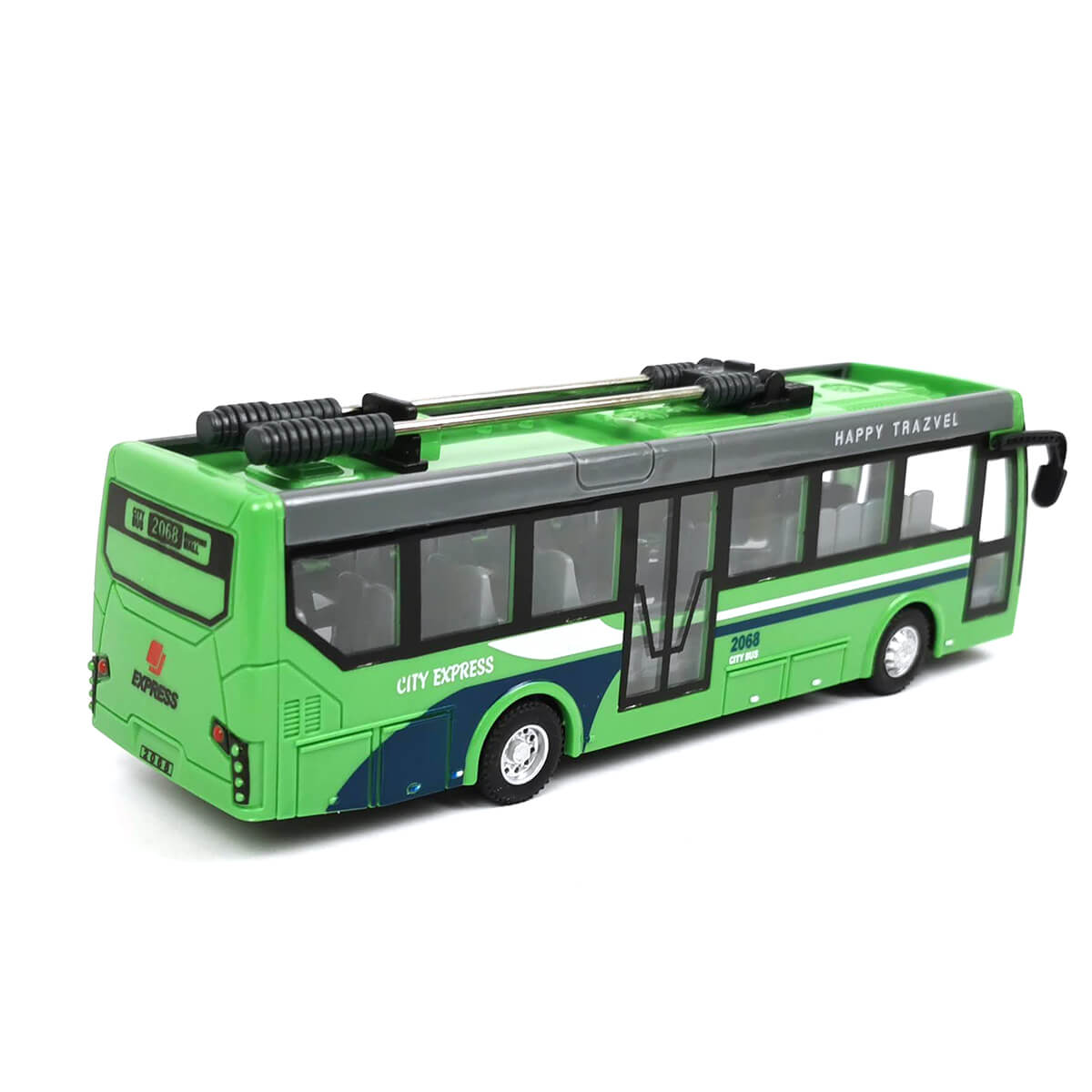 Autobuz pentru copii, Cu telecomanda, Verde - eMAG.ro