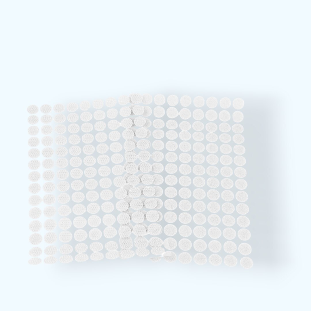 Set complet 126 buline arici autoadezive, puf si scai, 10 mm, Alb - eMAG.ro