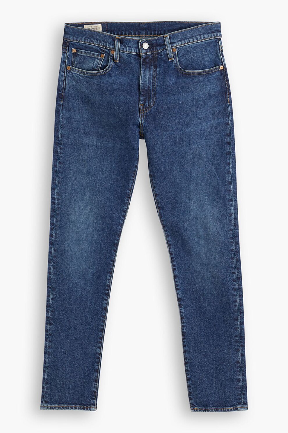 Levi's, Blugi slim fit cu croiala conica 512®, Albastru inchis melange ...