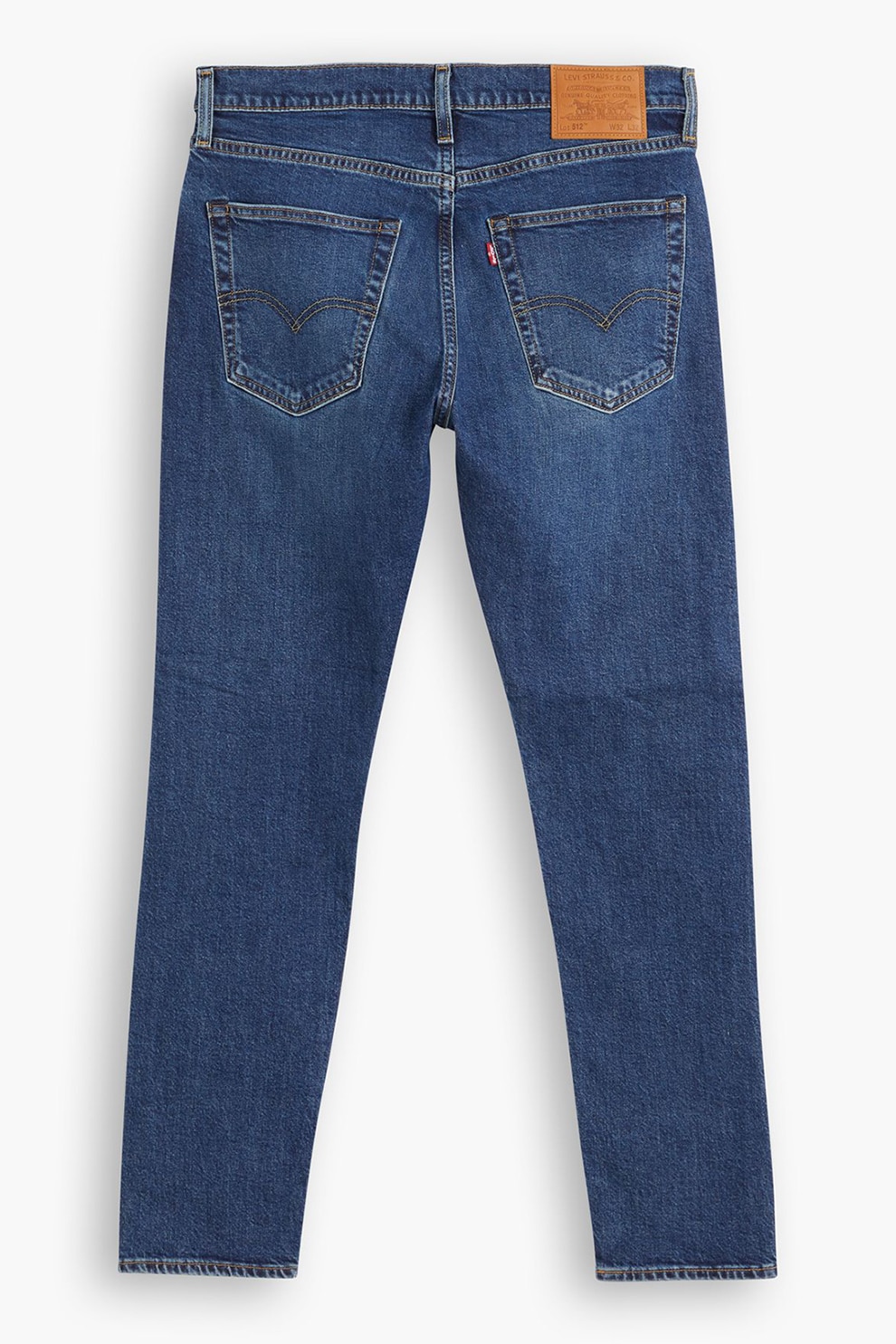 Levi's, Blugi slim fit cu croiala conica 512®, Albastru inchis melange ...