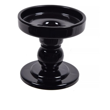 Suport lumanare Sticla Decorativa Neagra Dubla Utilizare 8,5cm - eMAG.ro