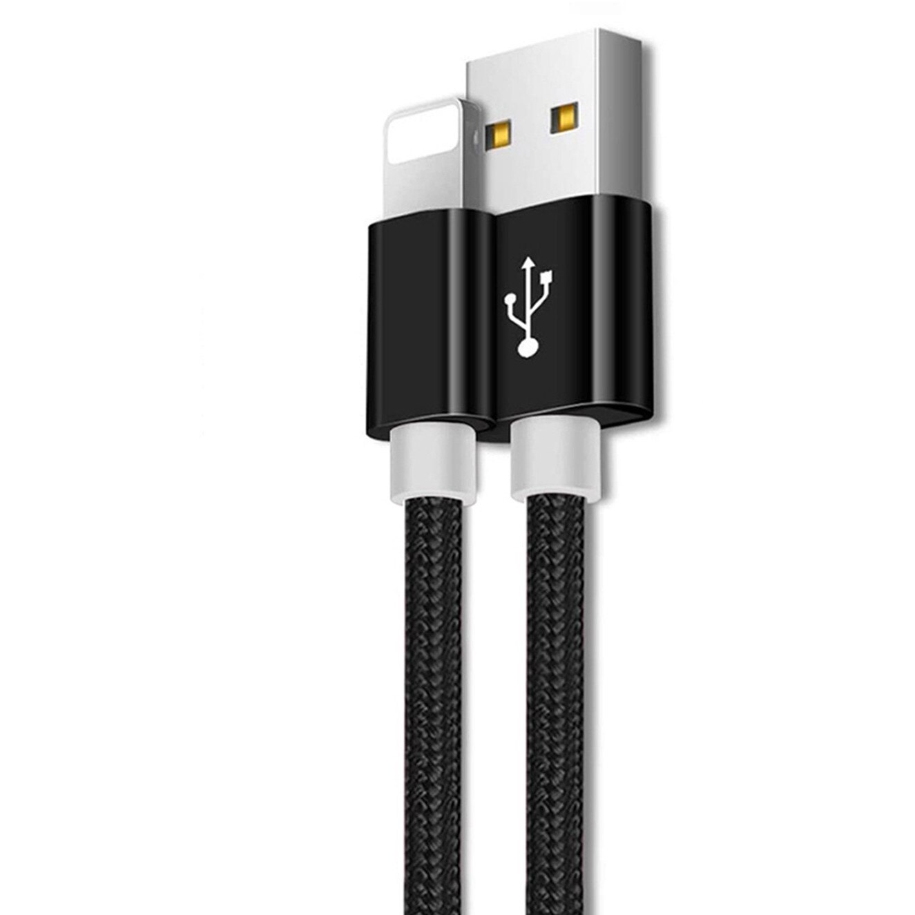 Set 2 cabluri de date telefon, HEJTRHLO, USB/Lightning, 2m, Negru - eMAG.ro