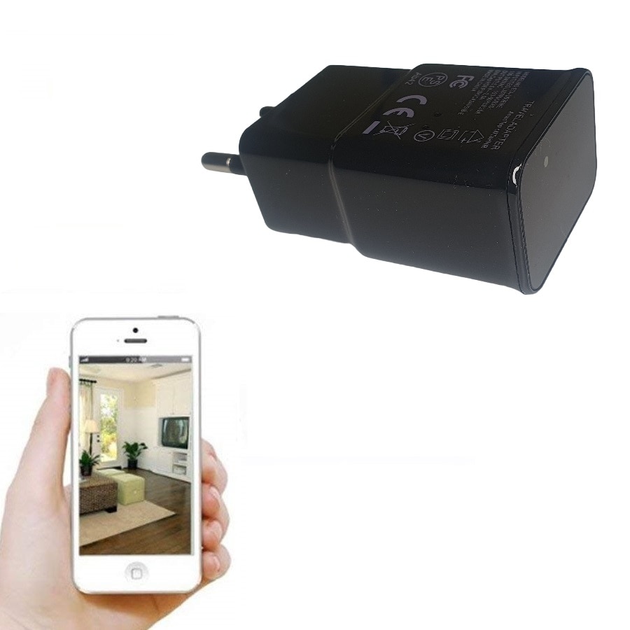 Mini camera Spy WI-FI Ascunsa in incarcator, Microfon, 1080P, Activare ...