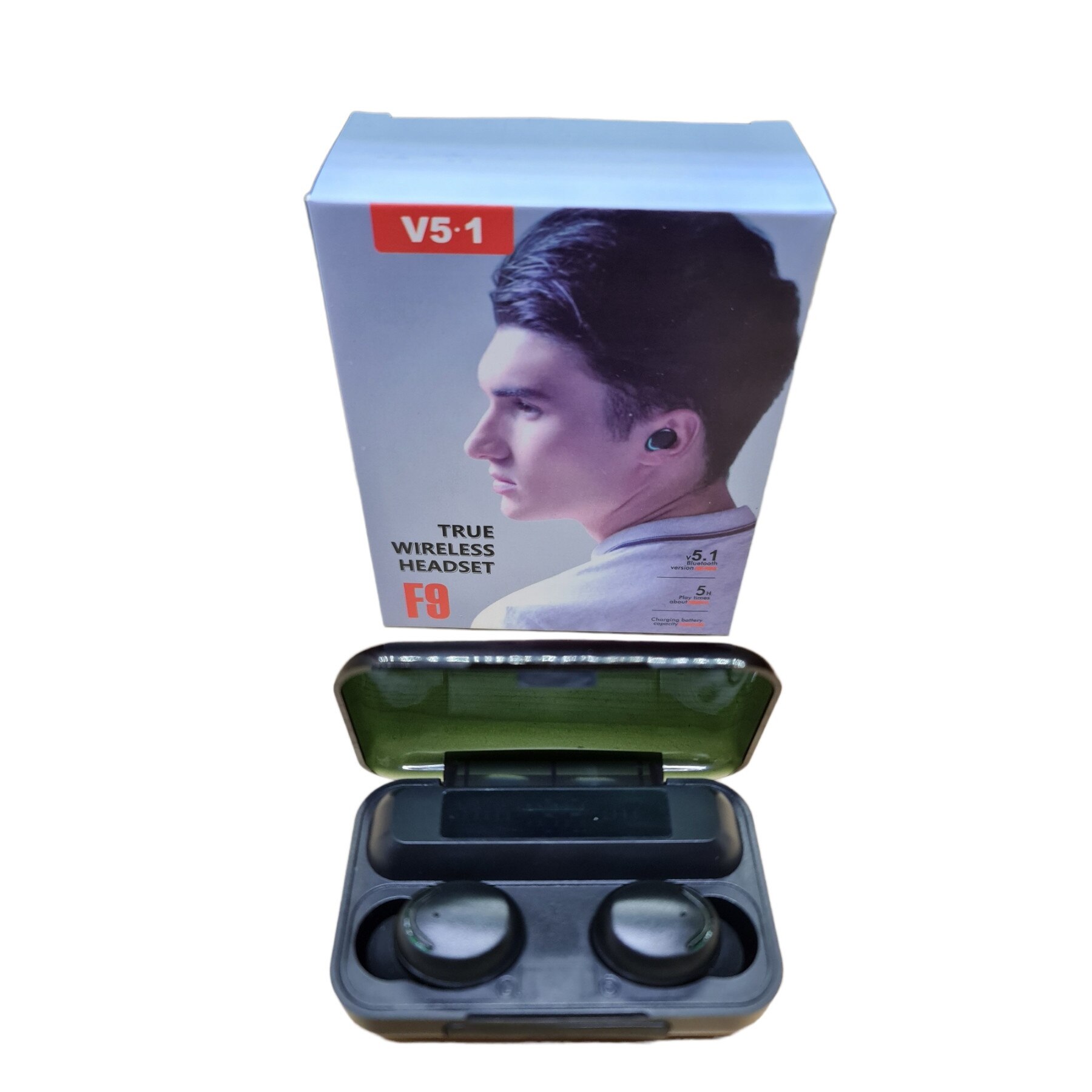 V5 TWS Bluetooth sztereó fülhallgató töltőtokkal fekete - headset - eMAG.hu