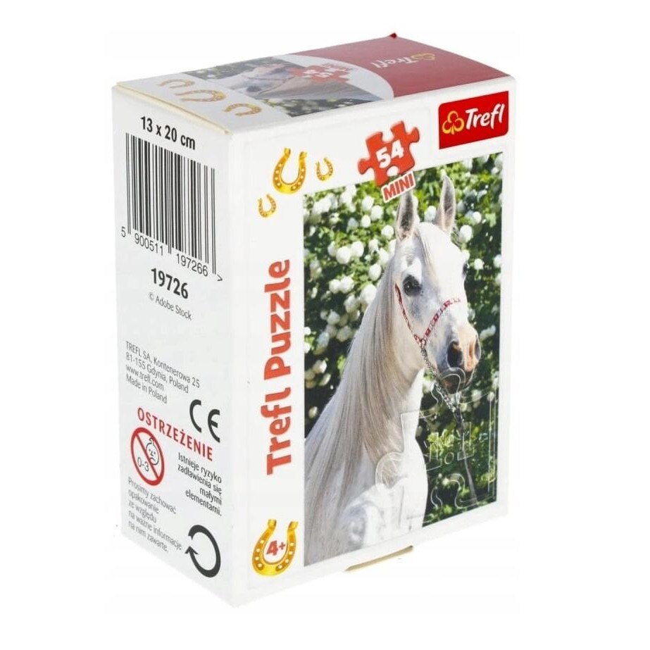 Puzzle mini Cal alb, 54 piese, Trefl - eMAG.ro