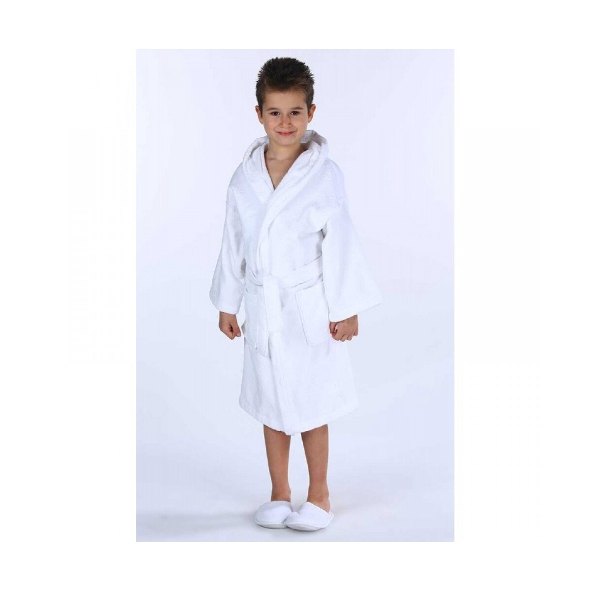 Halat de baie pentru copii, bumbac, alb,10-12 ani - eMAG.ro